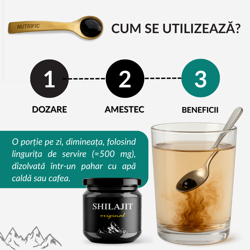 Shilajit Original NUTRIFIC 50 g - Rășină pură, din Himalaya